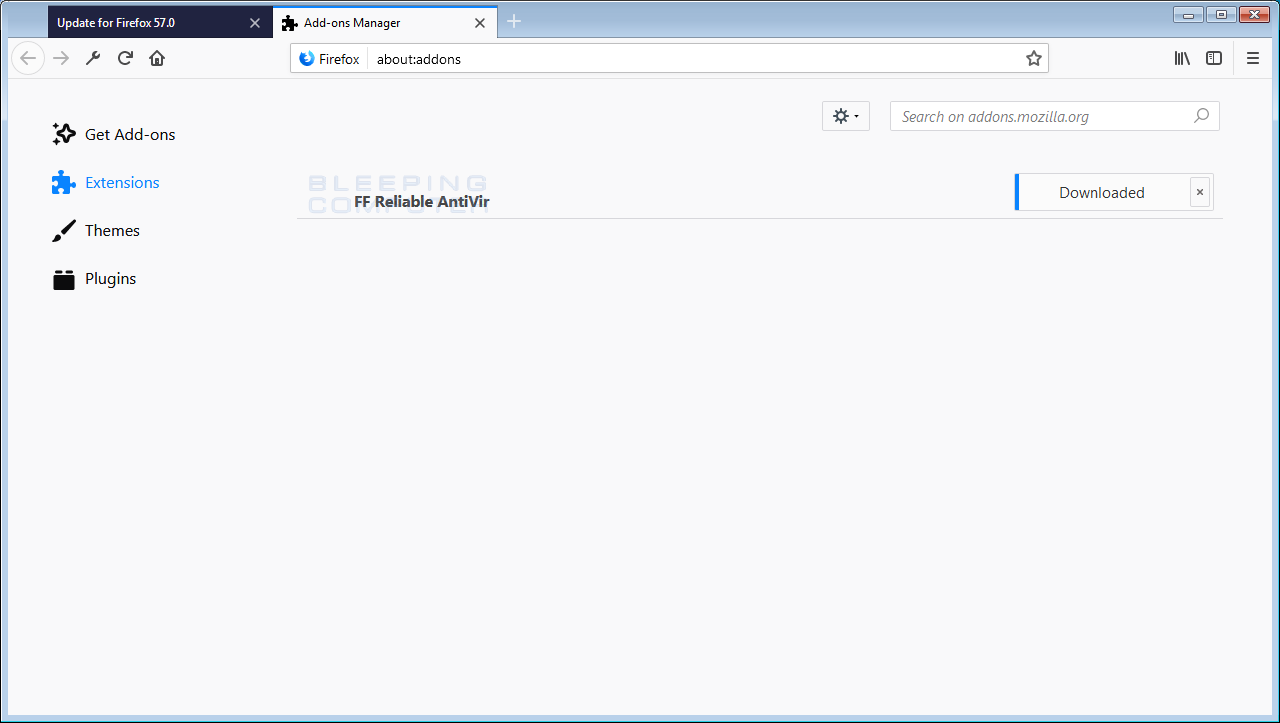 Remove the FF Reliable AntVir Adware Firefox Addon Remove the FF Reliable AntVir Adware Firefox Addon