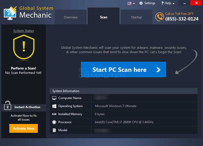 Pc Optimizers Phone Call