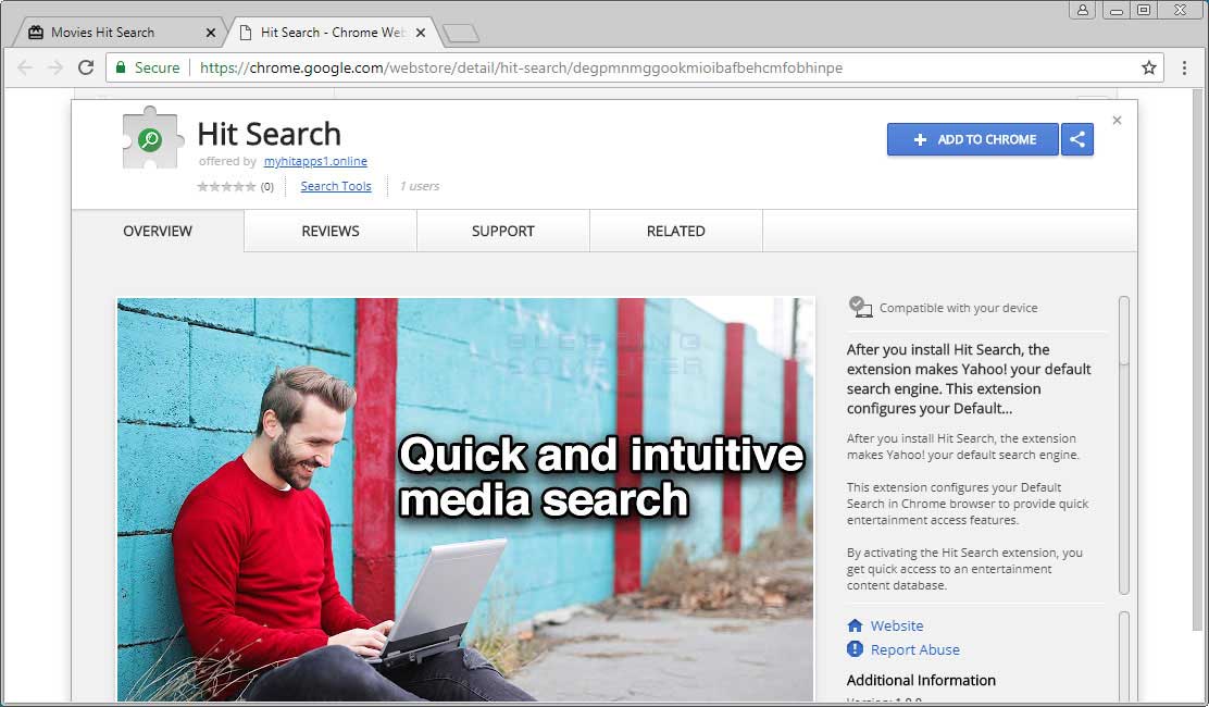 Remove the Hit Search Chrome Extension