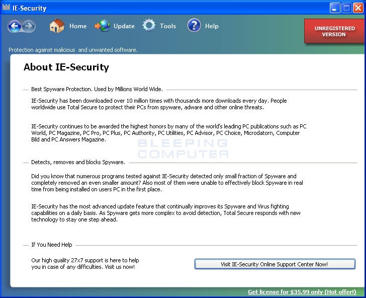 How to remove the IE-Security Rogue (Uninstall Instructions)
