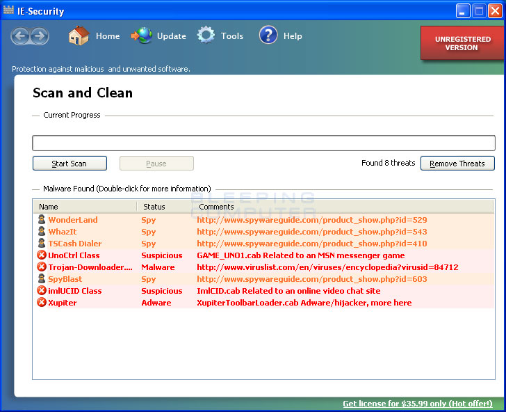 How to remove the IE-Security Rogue (Uninstall Instructions)