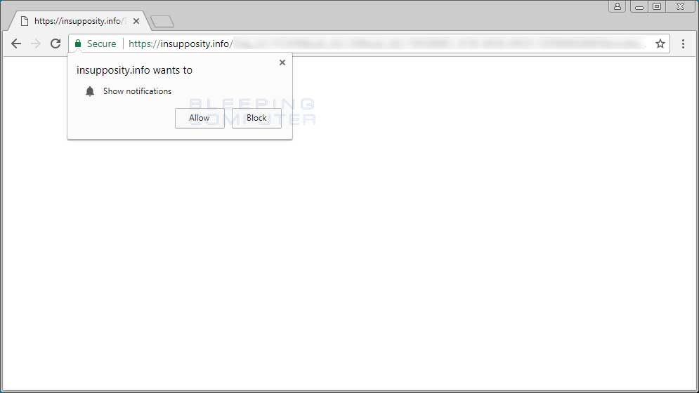 Remove the Insupposity.info Web Page and Notification Spam Popups