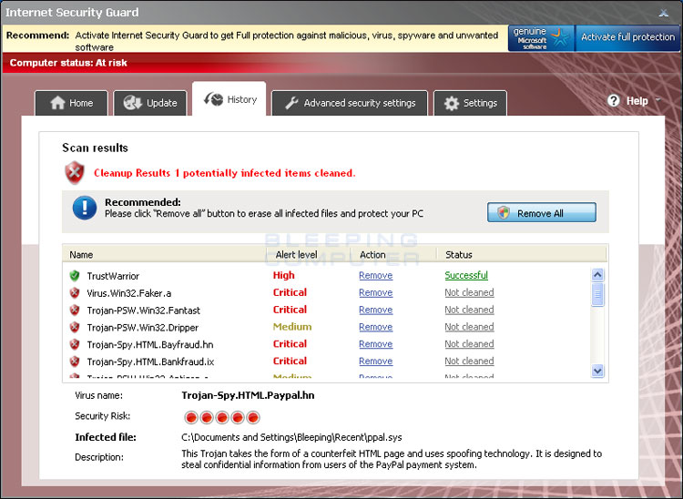 Remove Internet Security Guard (Uninstall Guide)