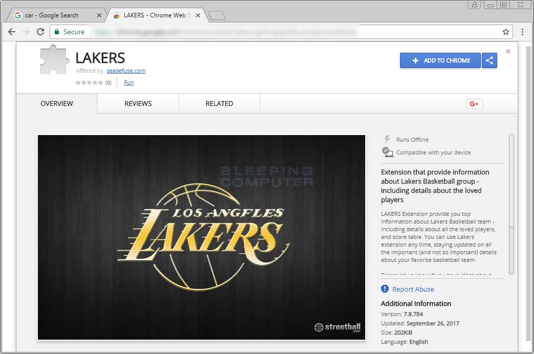 Remove the Lakers Chrome Extension & Dyaform Ads