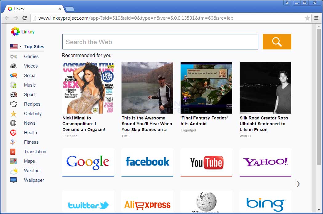 Linkey and Default-search.net Hijacker Removal Guide