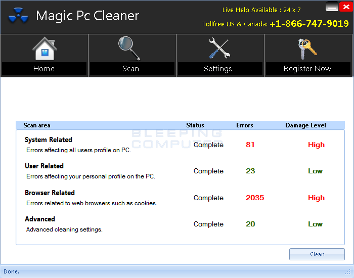 Remove the Magic PC Cleaner System Optimizer