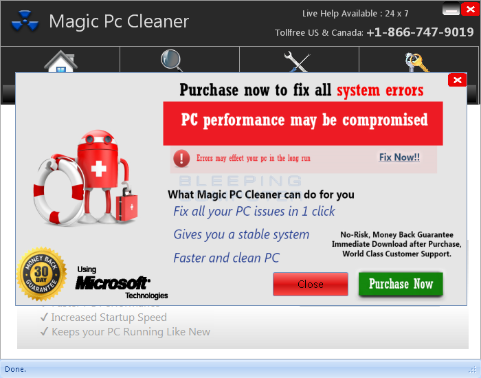 Remove the Magic PC Cleaner System Optimizer