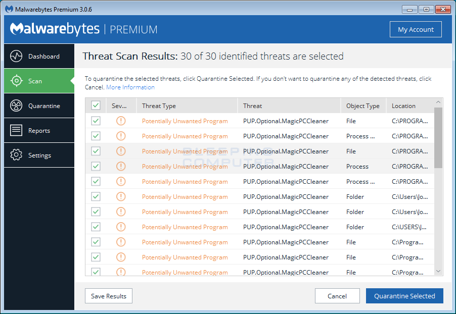 Remove the Magic PC Cleaner System Optimizer