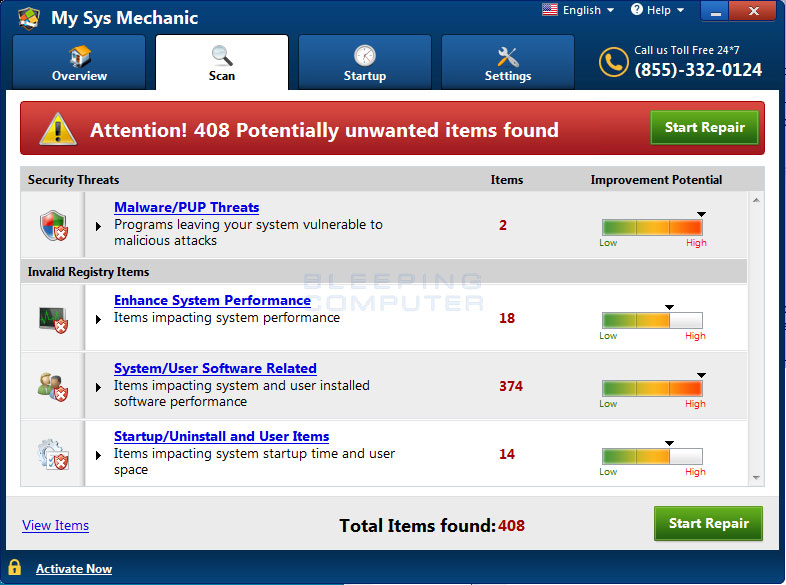 Remove the My Sys Mechanic PUP