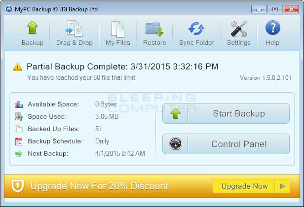MyPC Backup Removal Guide