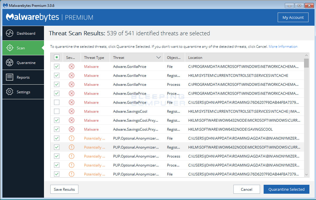 Remove Network Cache Manager, NTCache.exe, & SavingsCool