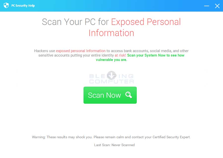 Remove the PCPrivacyProtect & PC Security Help Tech Support Scam