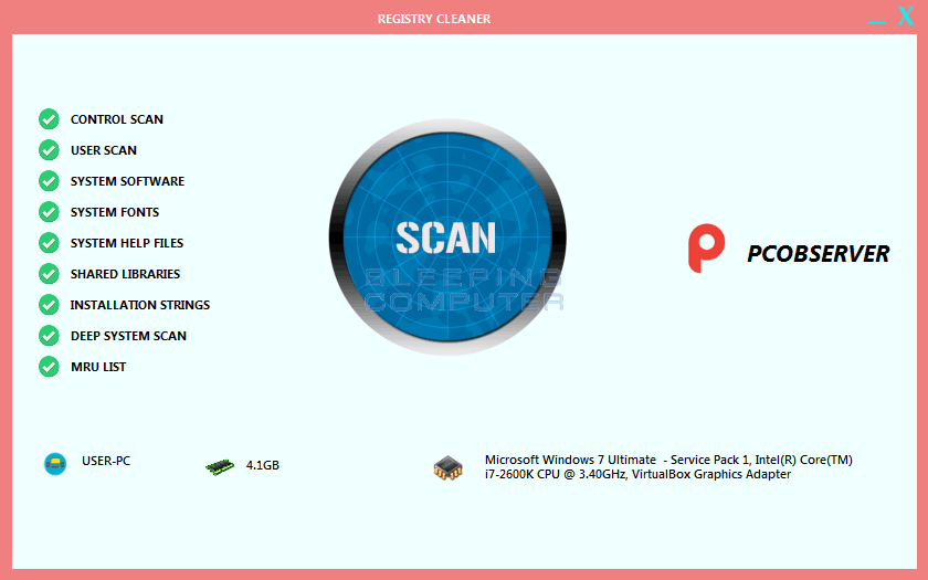 Remove the Pcobserver Registry Cleaner Tech Support Scam
