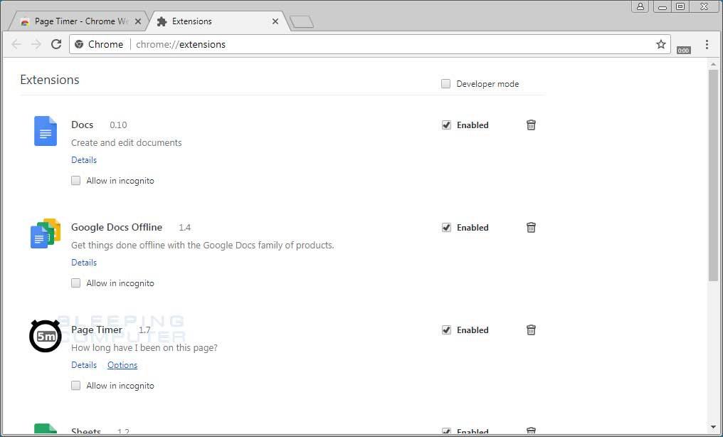 Remove the Page Timer Search Hijacking Chrome Extension Remove the Page Timer Search Hijacking Chrome Extension