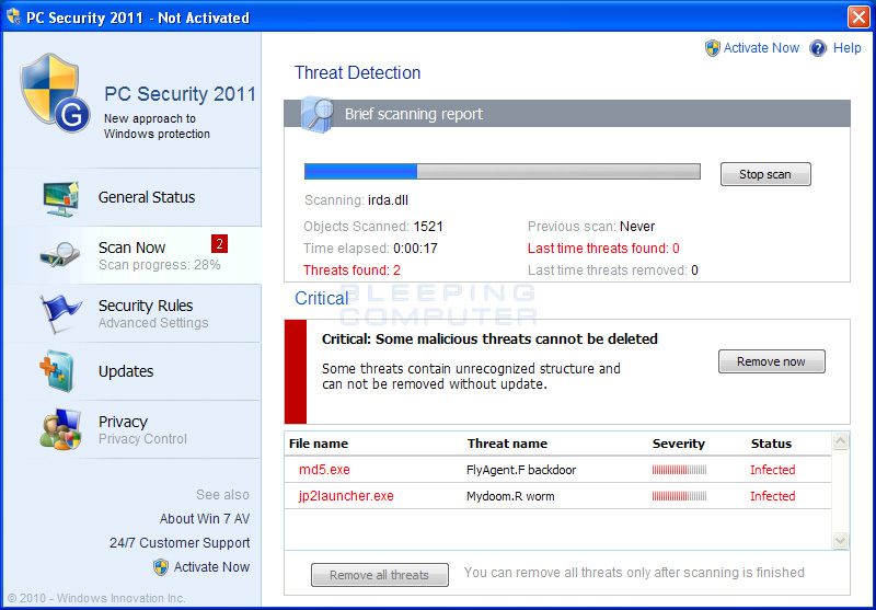 Remove PC Security 2011 (Uninstall Guide)
