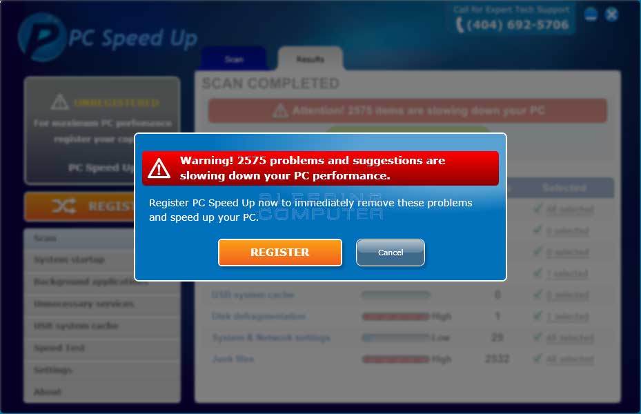 PC Speed UP Removal Guide
