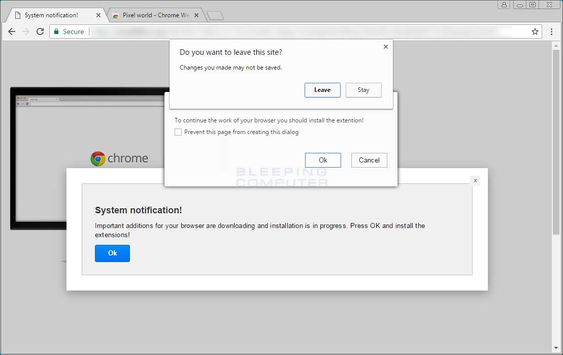 Remove the Pixel World Chrome Extension