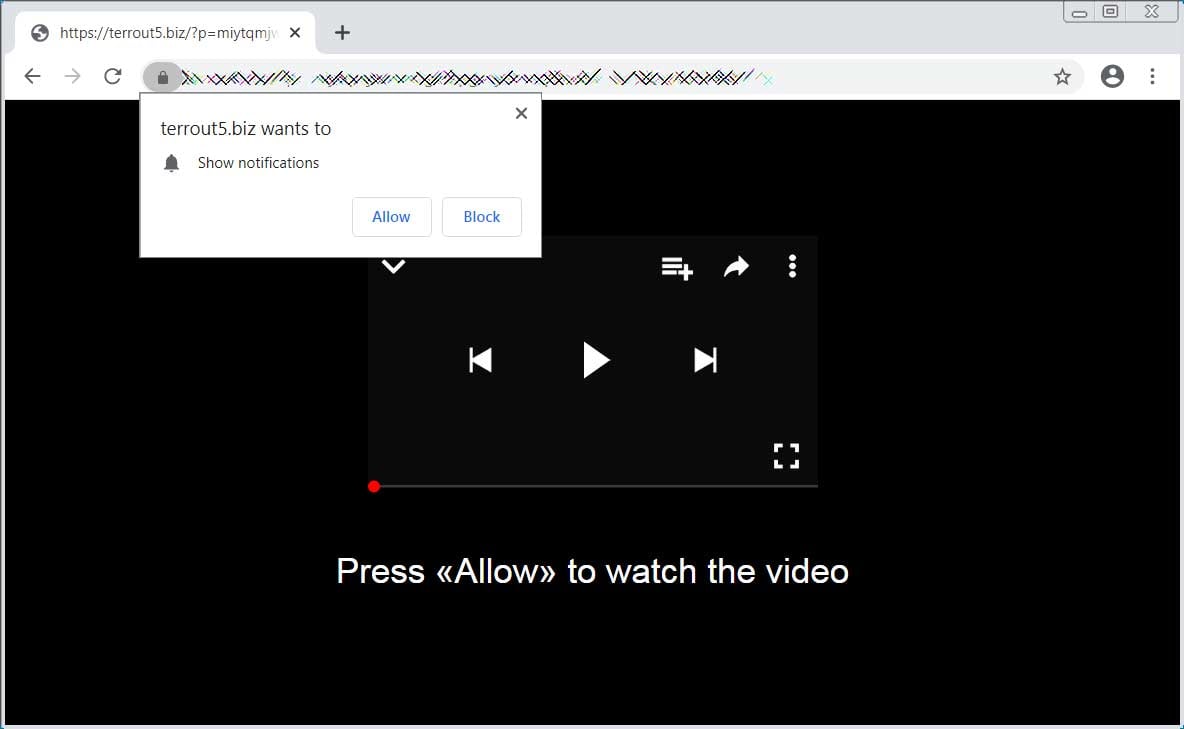 Remove the Press Allow to watch the video Notification Page