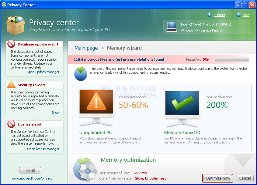 Tutorial on how to remove Privacy Center