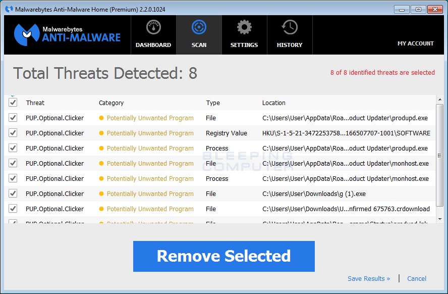 Remove the Product updater system service (Removal Guide)