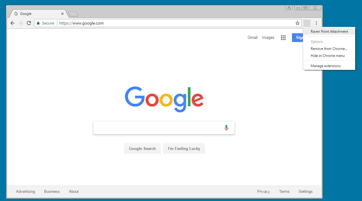 Remove the Raven Point Attachment Chrome Extension