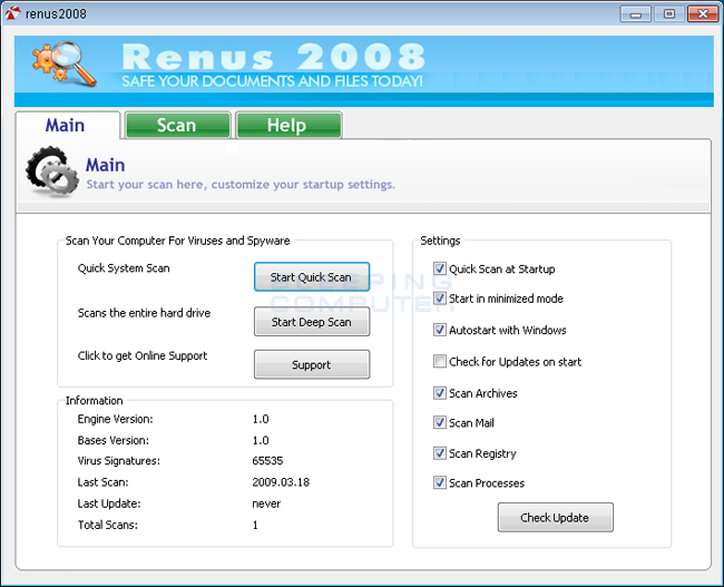 Remove Renus 2008