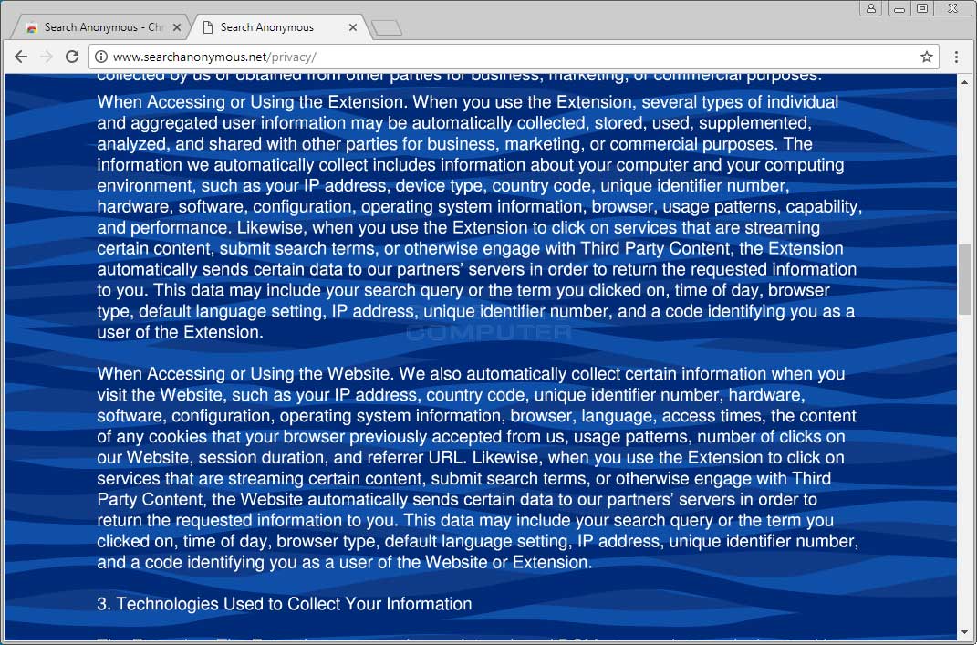 Remove the Search Anonymous & Search.myprivacyswitch.com Extension