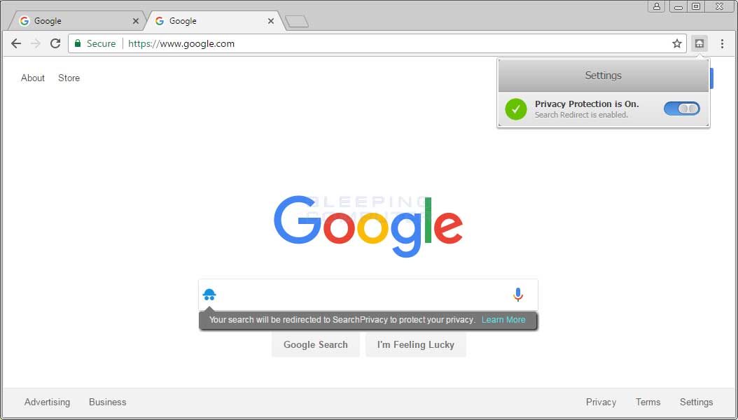 Remove the Search Privacy Chrome Extension