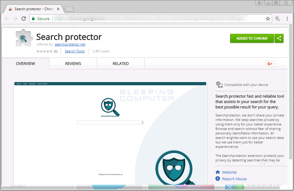 Remove the Search protector Chrome Extension