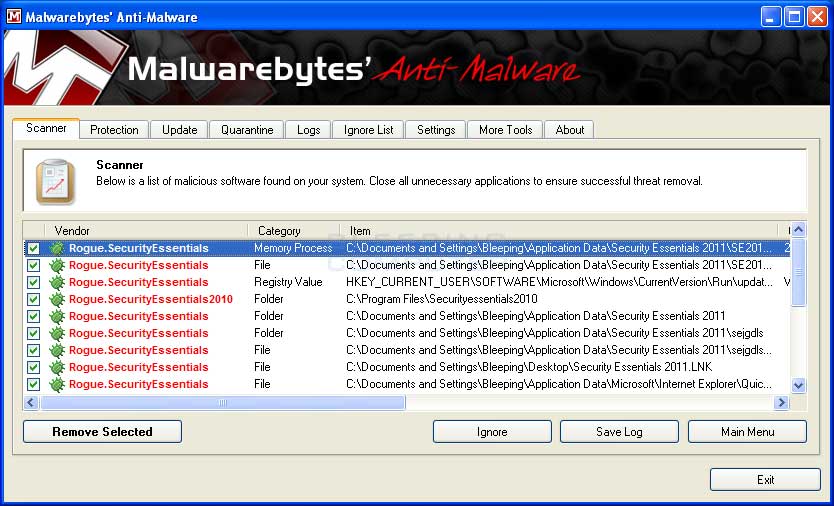 Remove Security Essentials 2011 (Uninstall Guide)