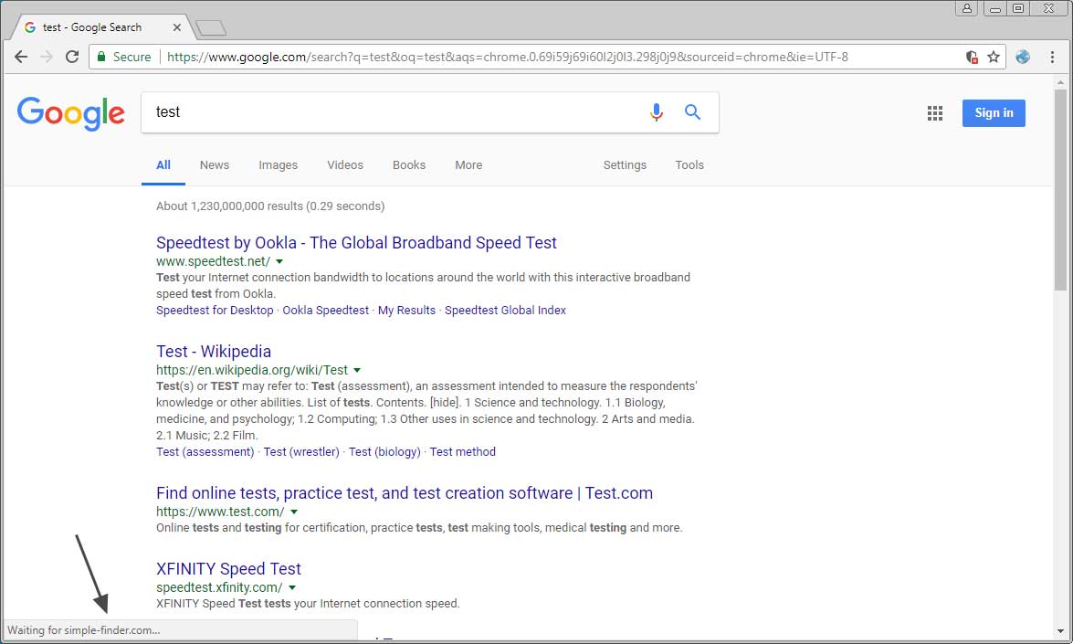 Remove the Simple-finder.com Redirect