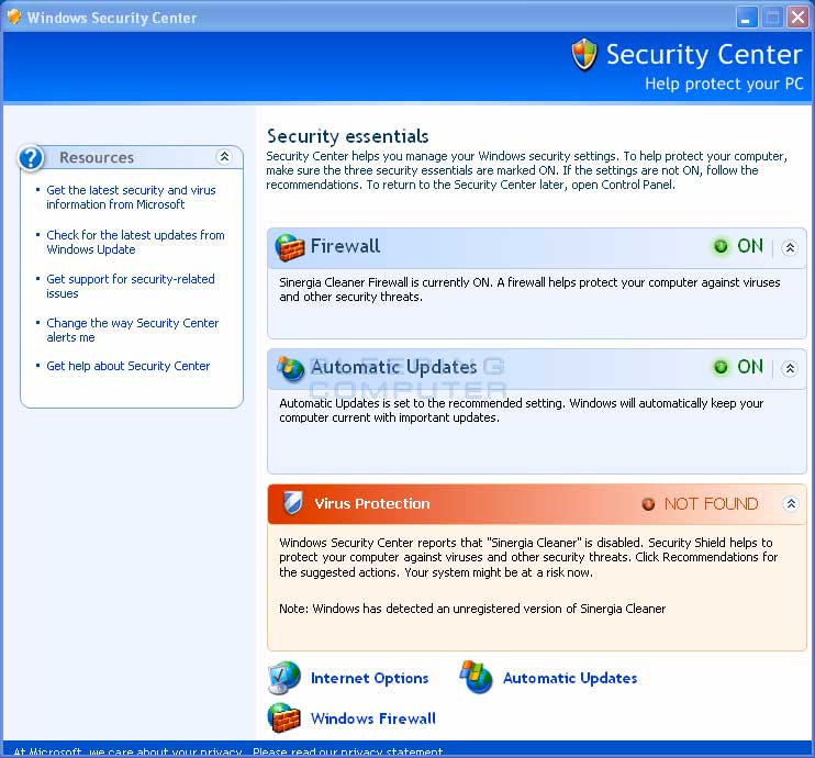 Sinergia Cleaner Removal Guide