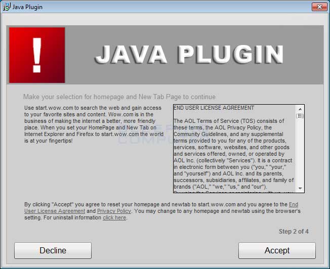 Remove the Start.wow.com Home Page