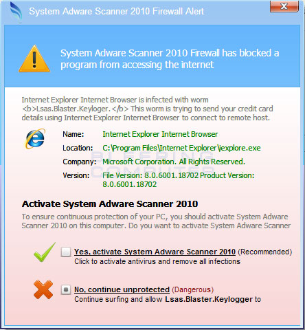 Remove System Adware Scanner 2010 (Uninstall Guide)