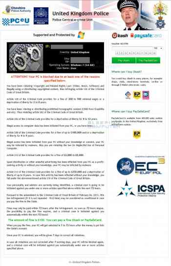 Troj/Reveton-Ransomware Family of Computer Viruses