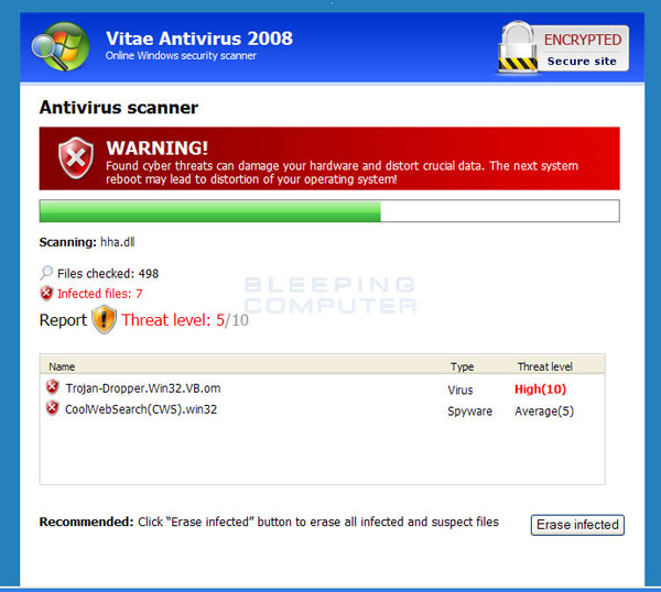 How to remove Vitae Antivirus 2008 (Uninstall Instructions)