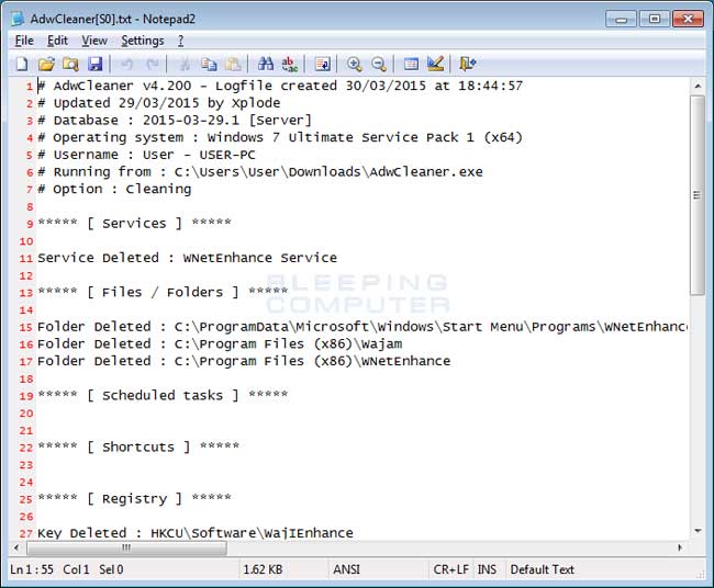 Wajam and WNetEnhance Removal Guide