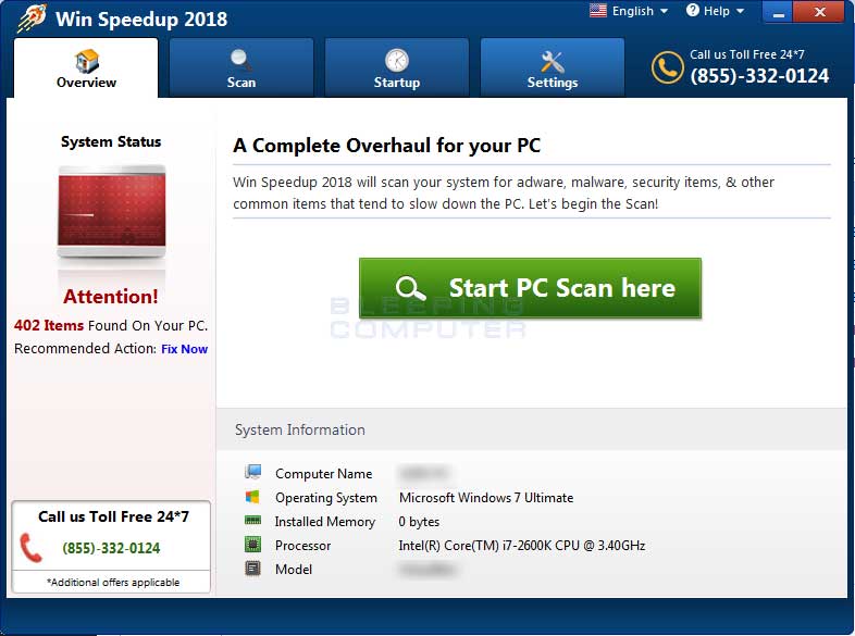 Remove the Win Speedup 2018 PUP