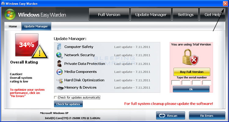 Remove Windows Easy Warden (Uninstall Guide) Remove Windows Easy Warden (Uninstall Guide)