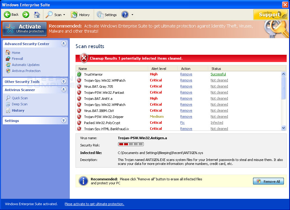 Remove Windows Enterprise Suite (Uninstall Guide)