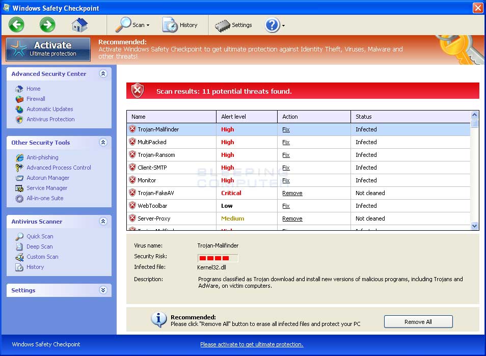 Windows Safety Checkpoint Removal Guide