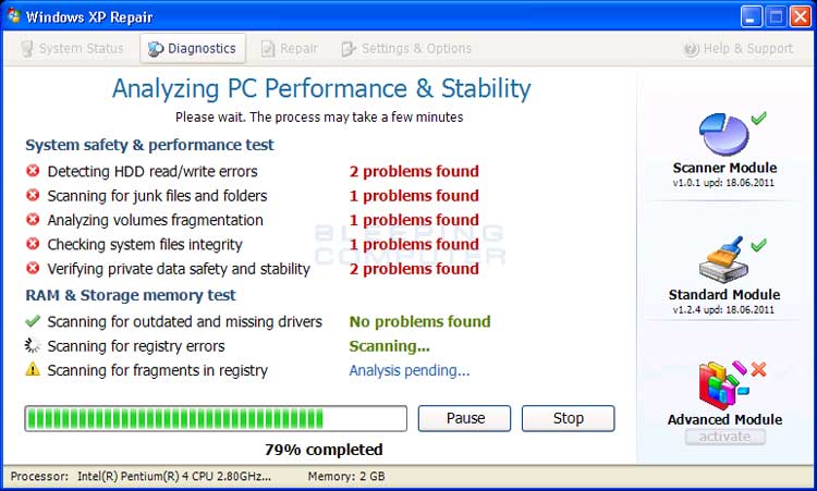 Remove Windows XP Repair (Uninstall Guide)