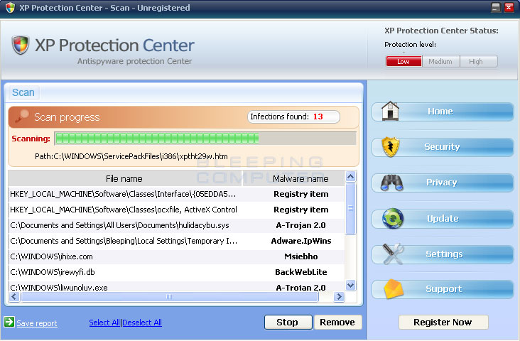 How to remove XP Protection Center (Uninstall Instructions)