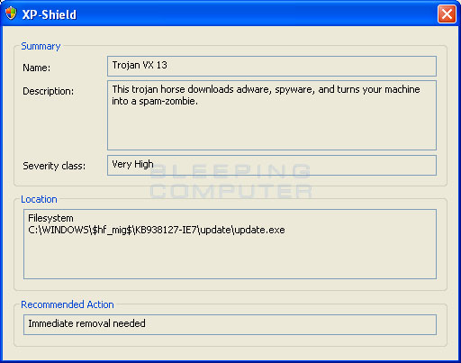 How to remove XP-Shield