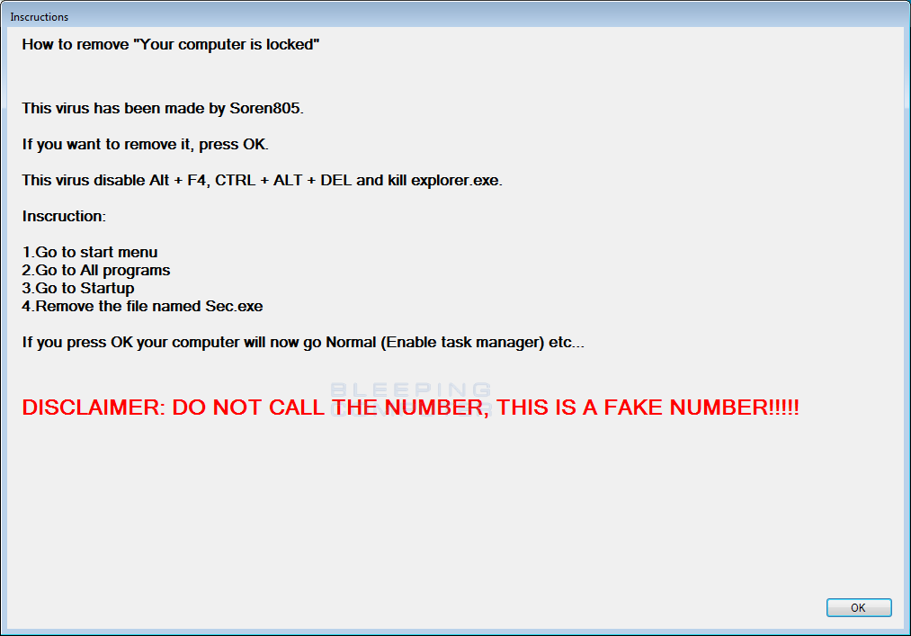 Your computer is locked Screenlocker Removal Guide Your computer is locked Screenlocker Removal Guide