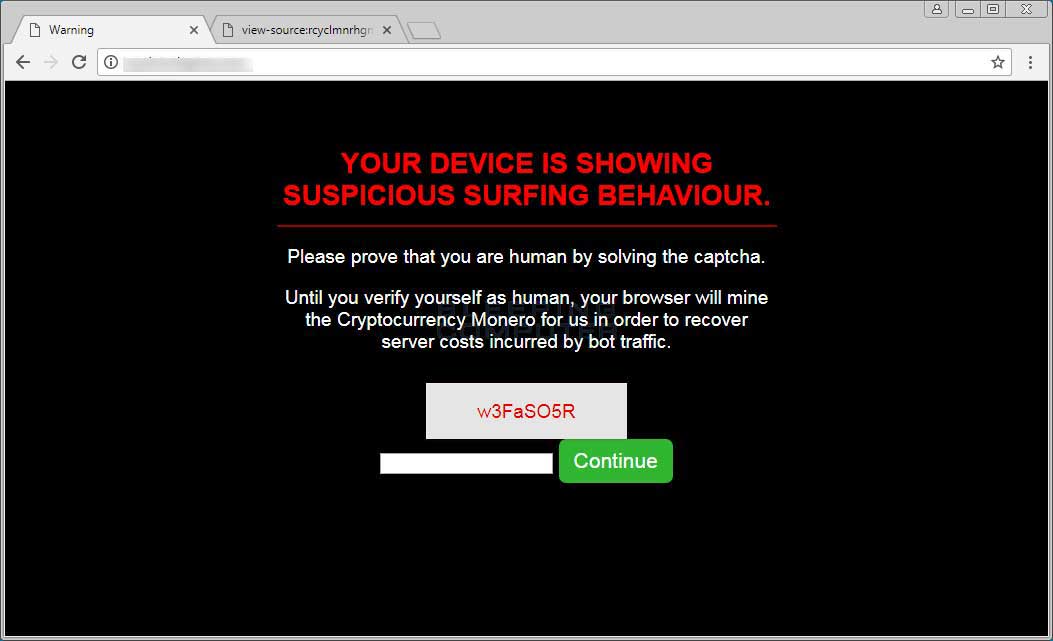 Remove the Your Device Is Showing Suspicious Surfing Behaviour Page